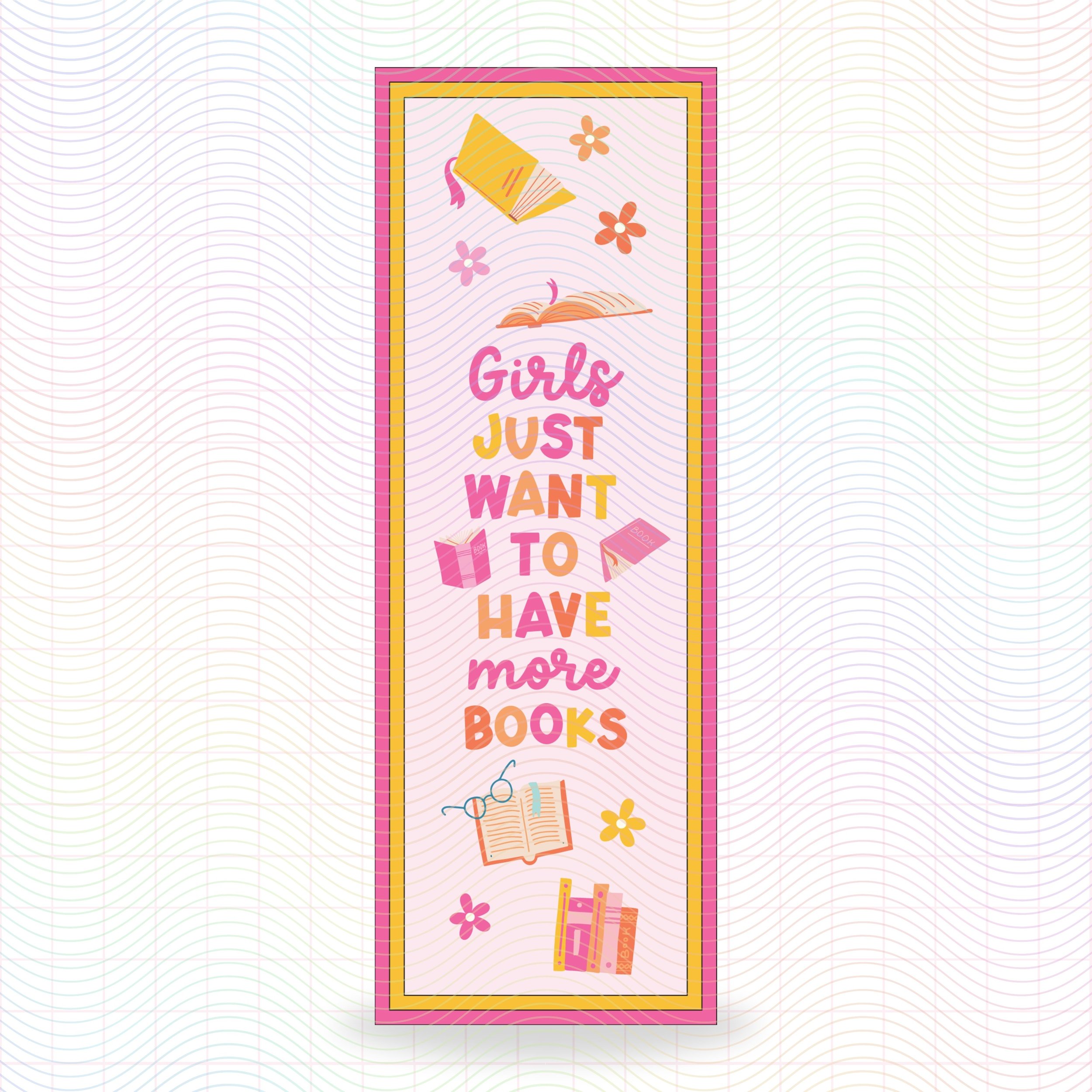 Literary Lady (PNG Bookmark Design) — SVG Society | Shop Cute & Trendy ...