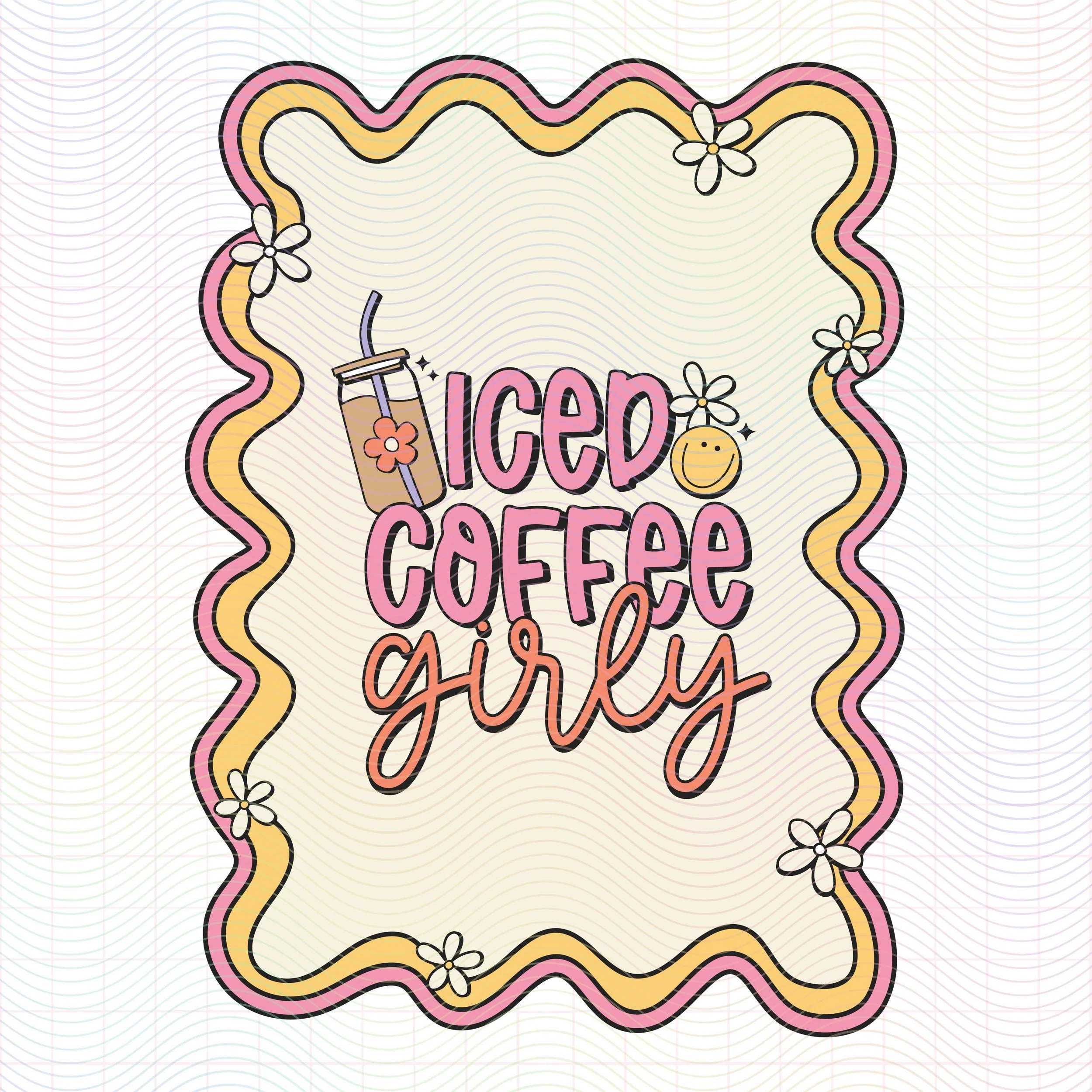 Oat Milk Latte Girlie Libbey Glass Cup Label Design (SVG & PNG) — SVG ...