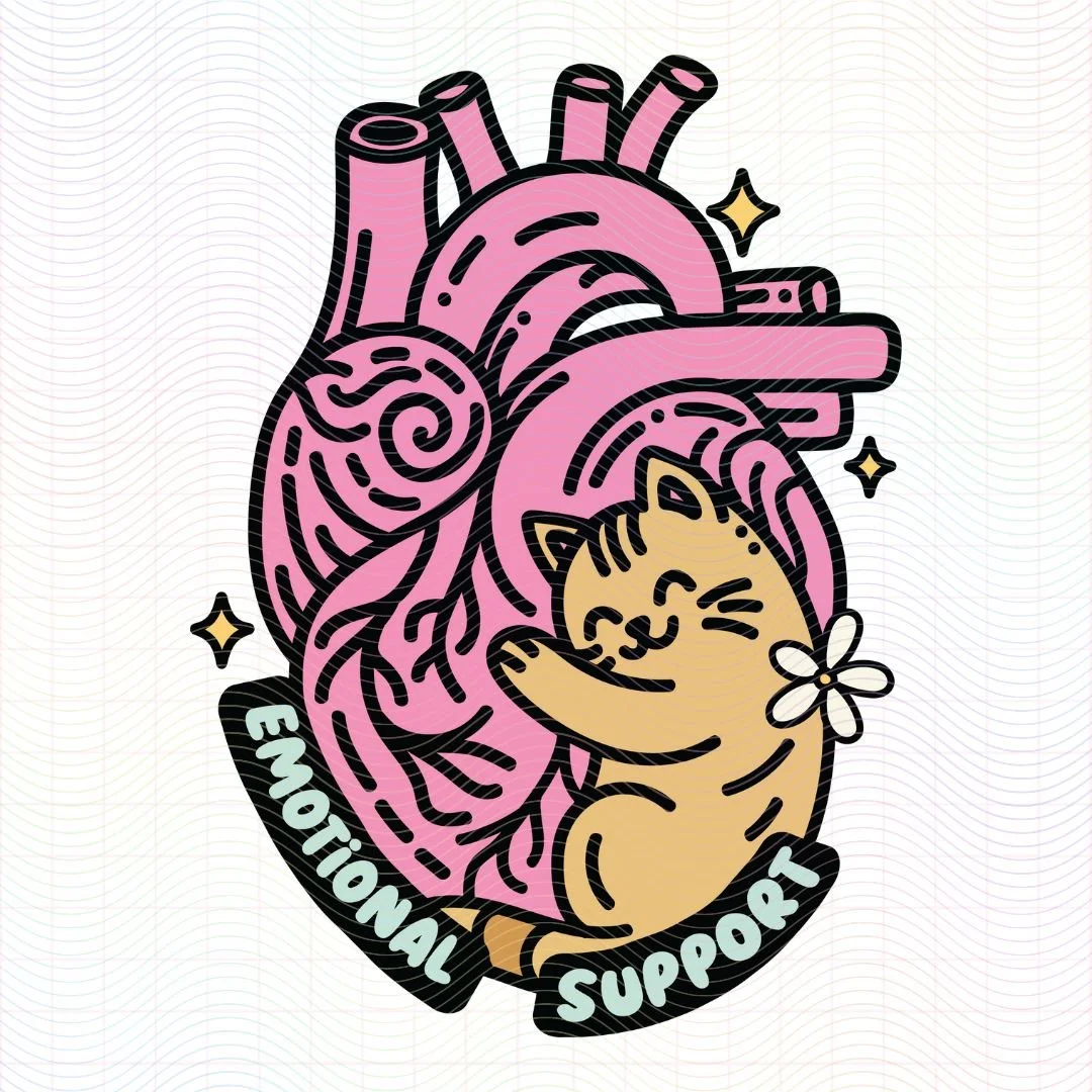 Emotional Support Cat (SVG & PNG) — SVG Society | Shop Cute & Trendy ...