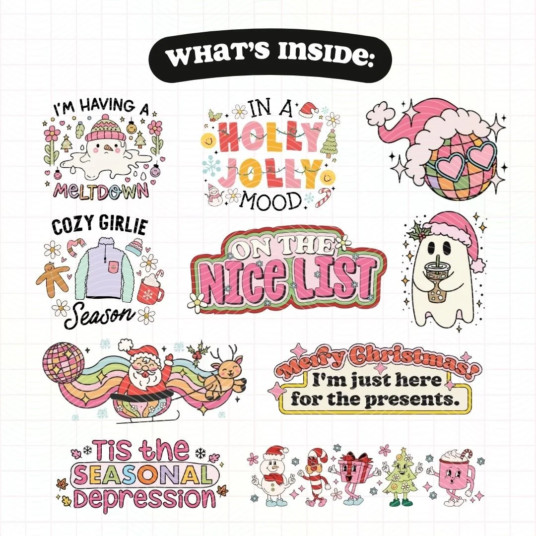 Artsy Christmas Bundle (SVG & PNG) — SVG Society | Shop Cute & Trendy ...