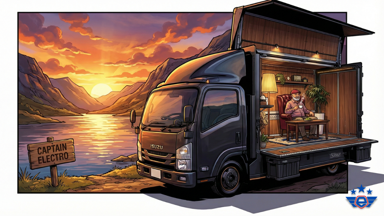 Isuzu Electric Elf MUV: The Luxury Box Truck Living Room — Captain Electro