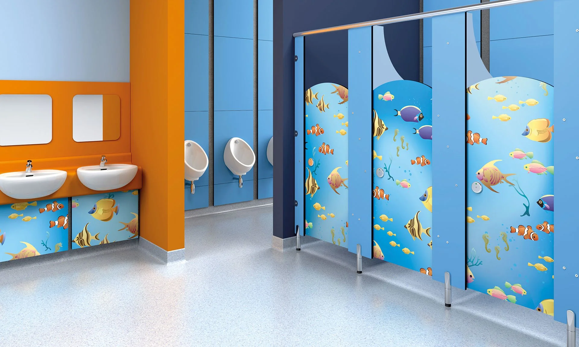 Solid-grade laminate cubicles — Trovex Washrooms
