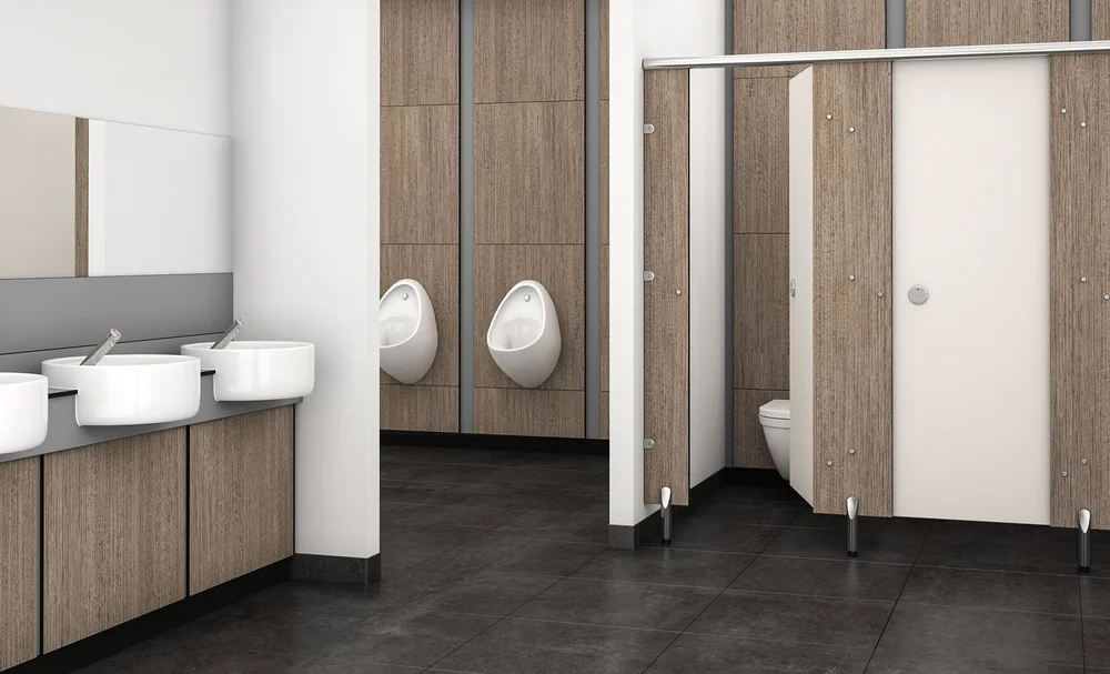 Solid-grade laminate cubicles — Trovex Washrooms