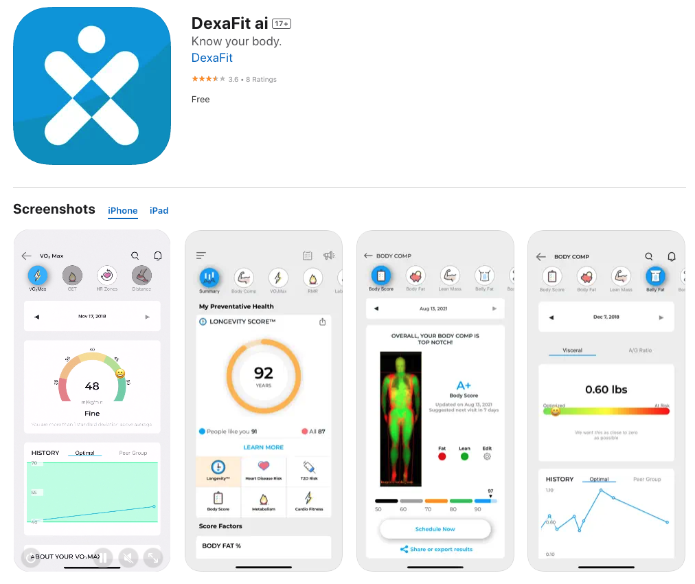 DEXA, V02Max and RMR wellness testing | Longevity by DexaFit