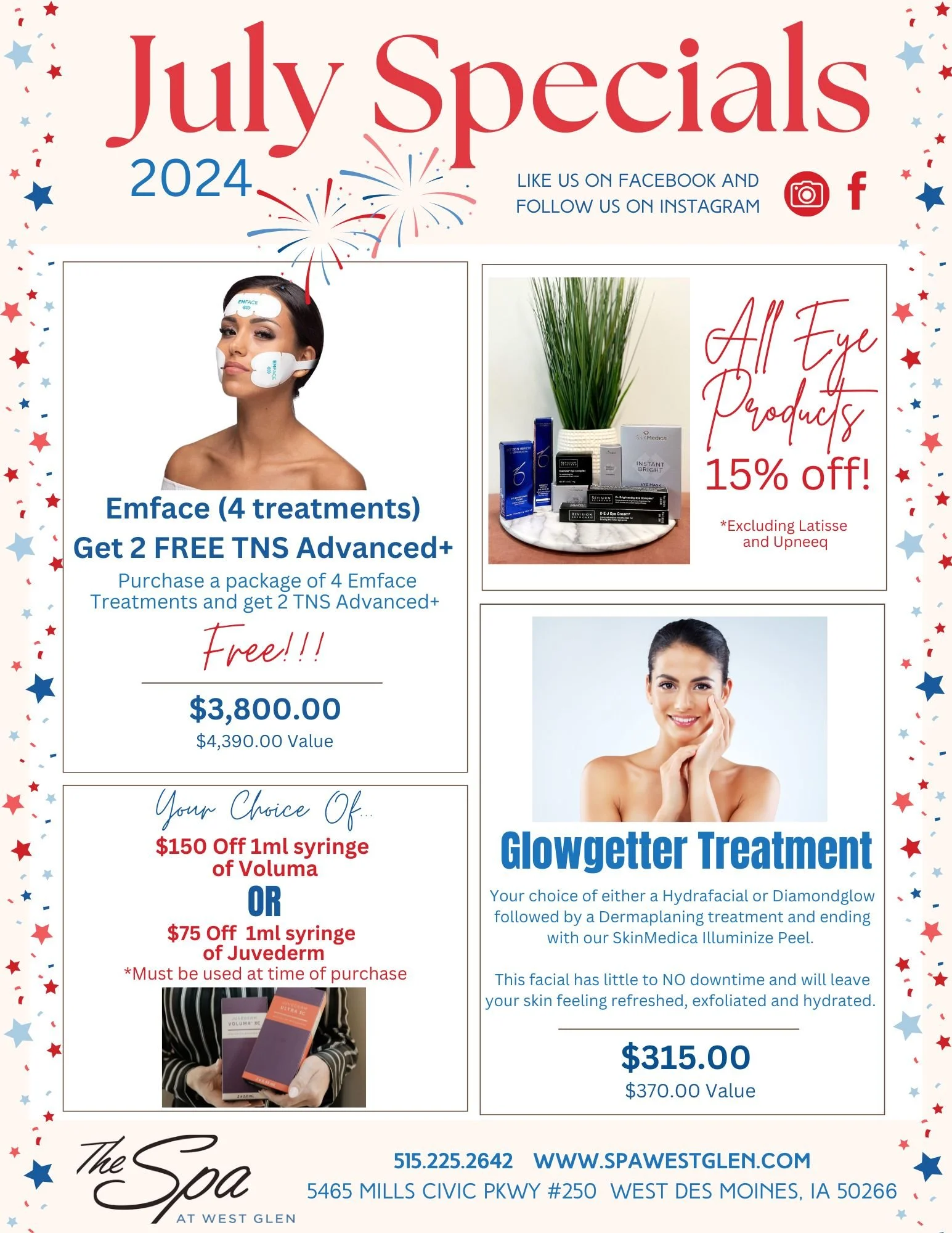 View Our Specials — The Spa at West Glen