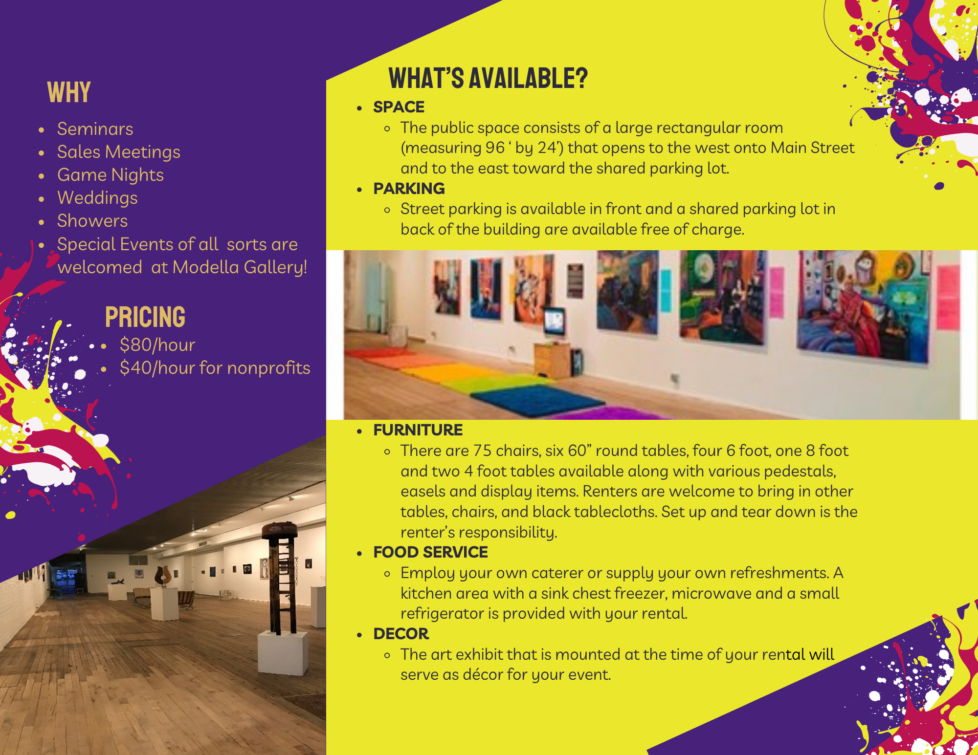 Gallery Rental — Modella Art Gallery