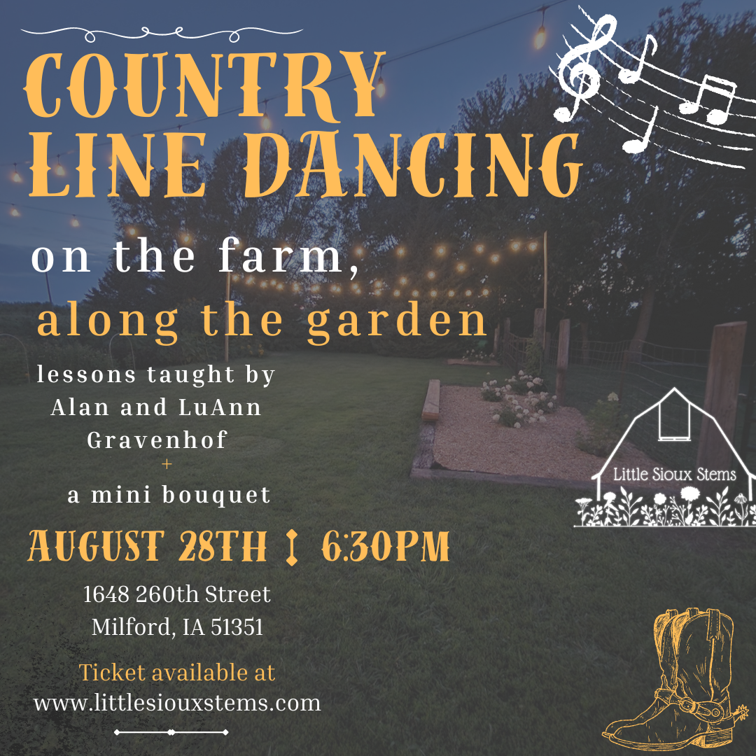 COUNTRY LINE DANCING ON THE FARM + MINI BOUQUET — Little Sioux Stems