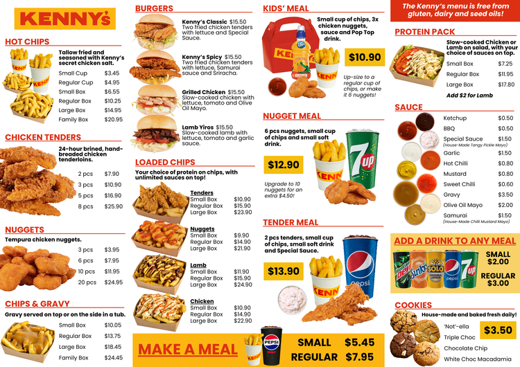 MENU — Kenny's