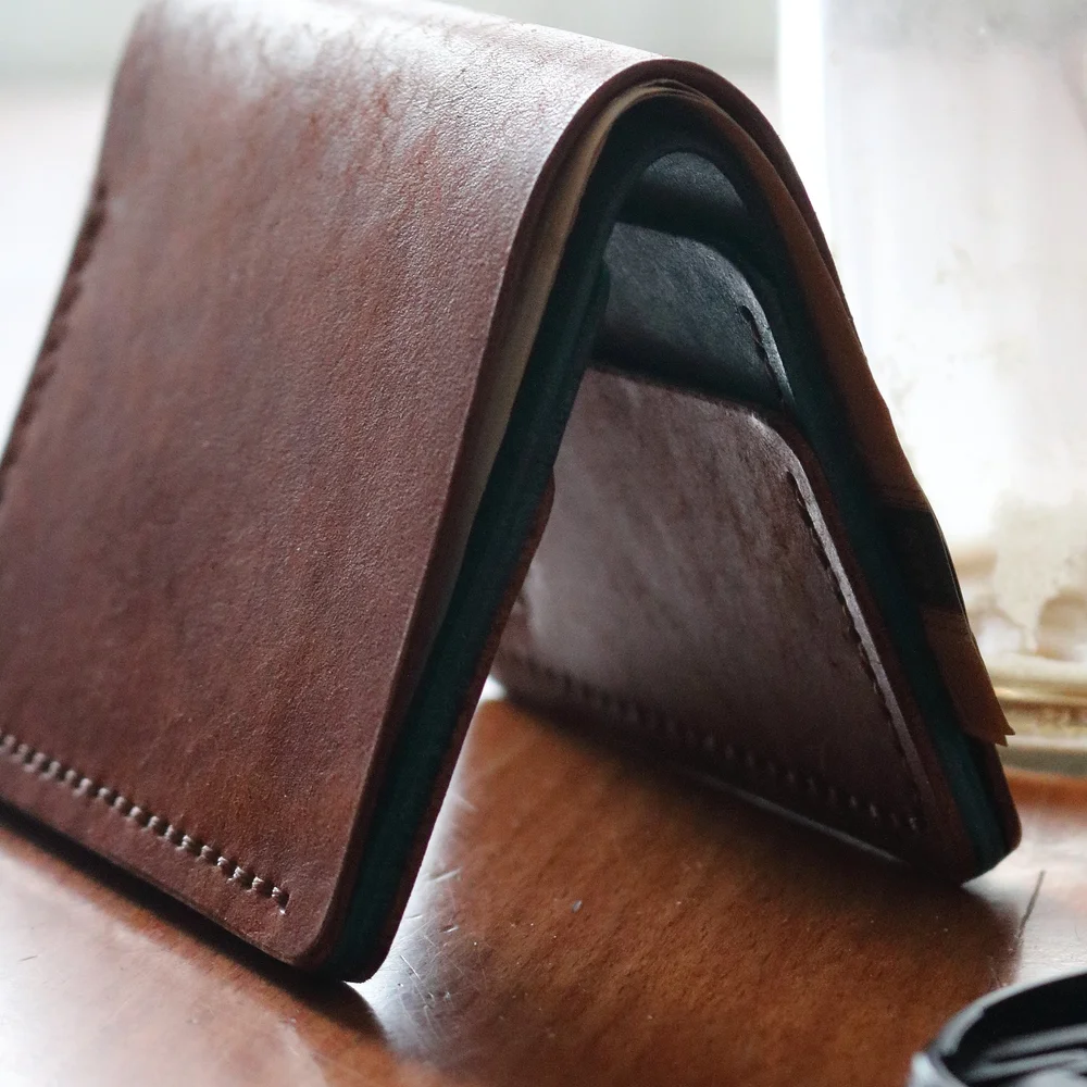 The Fold Plus - Handmade minimal leather wallet | Nostitch