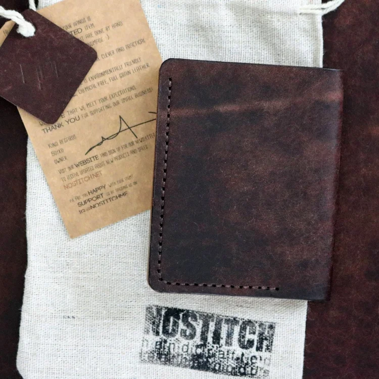 The Fold Plus - Handmade minimal leather wallet | Nostitch