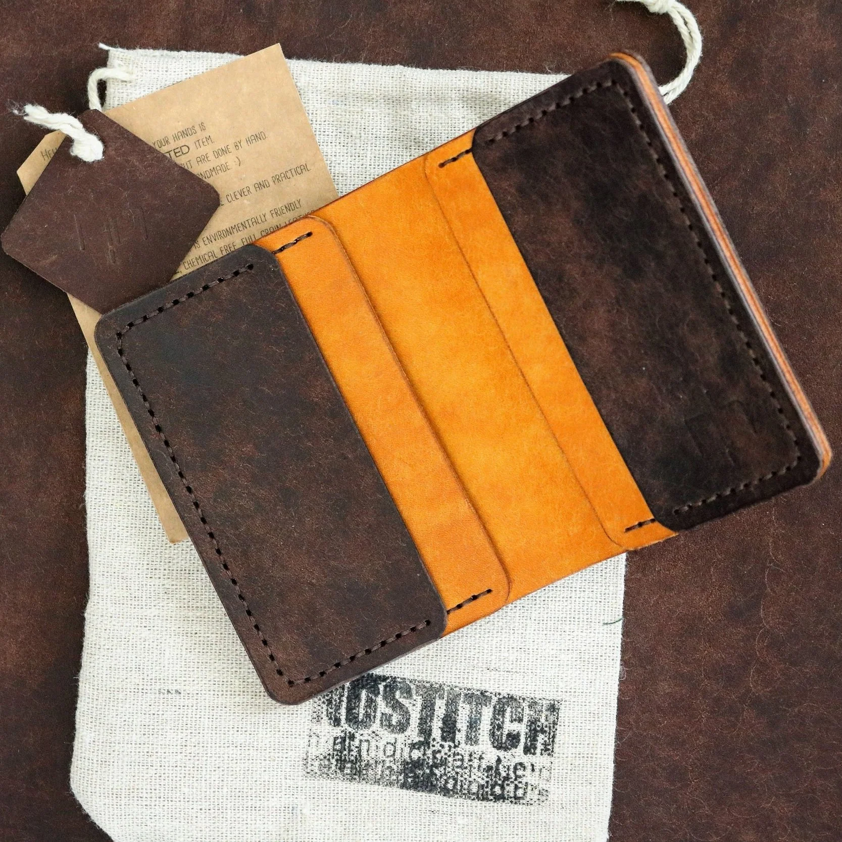 The Fold Plus - Handmade minimal leather wallet | Nostitch