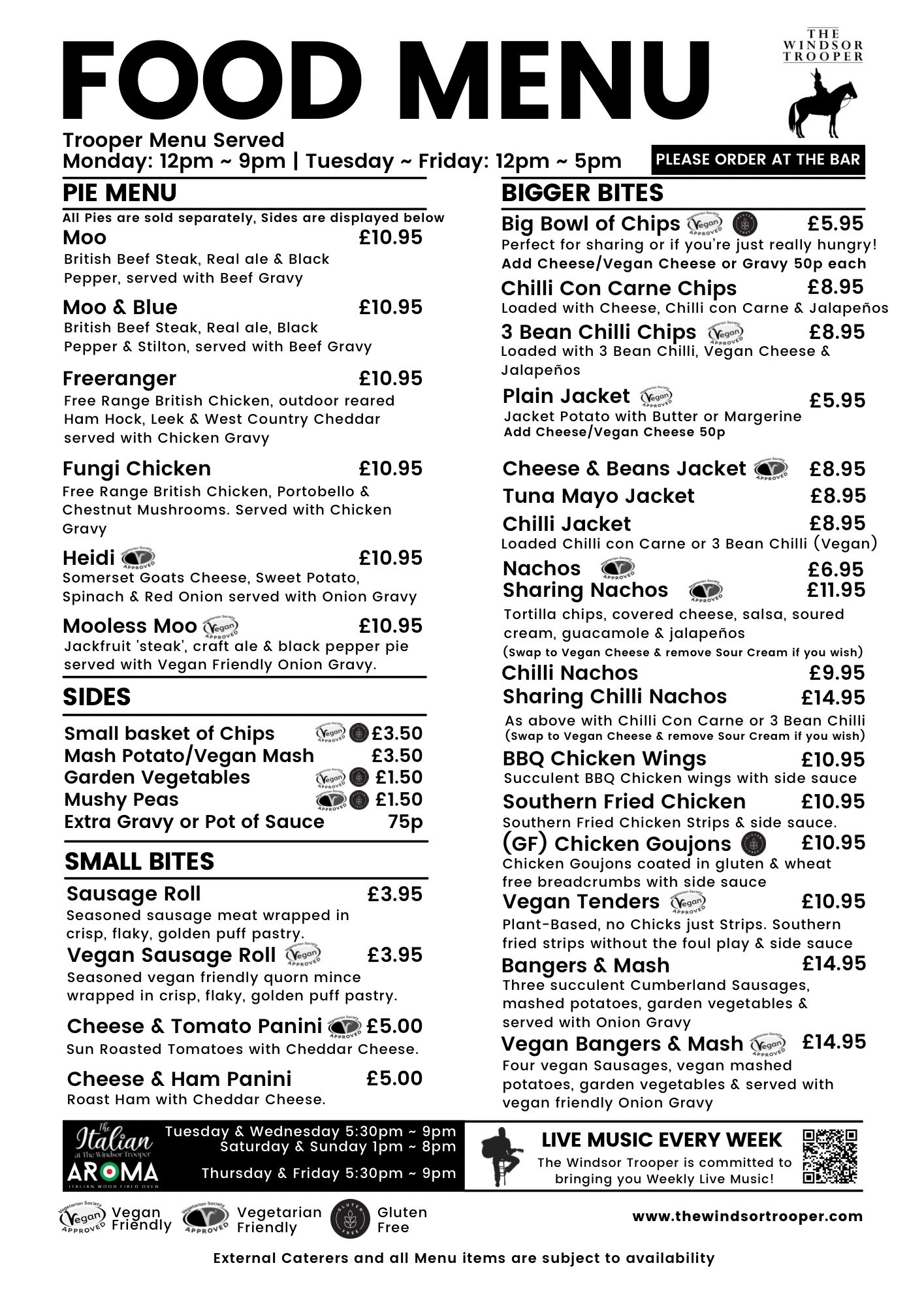 FOOD — The Windsor Trooper