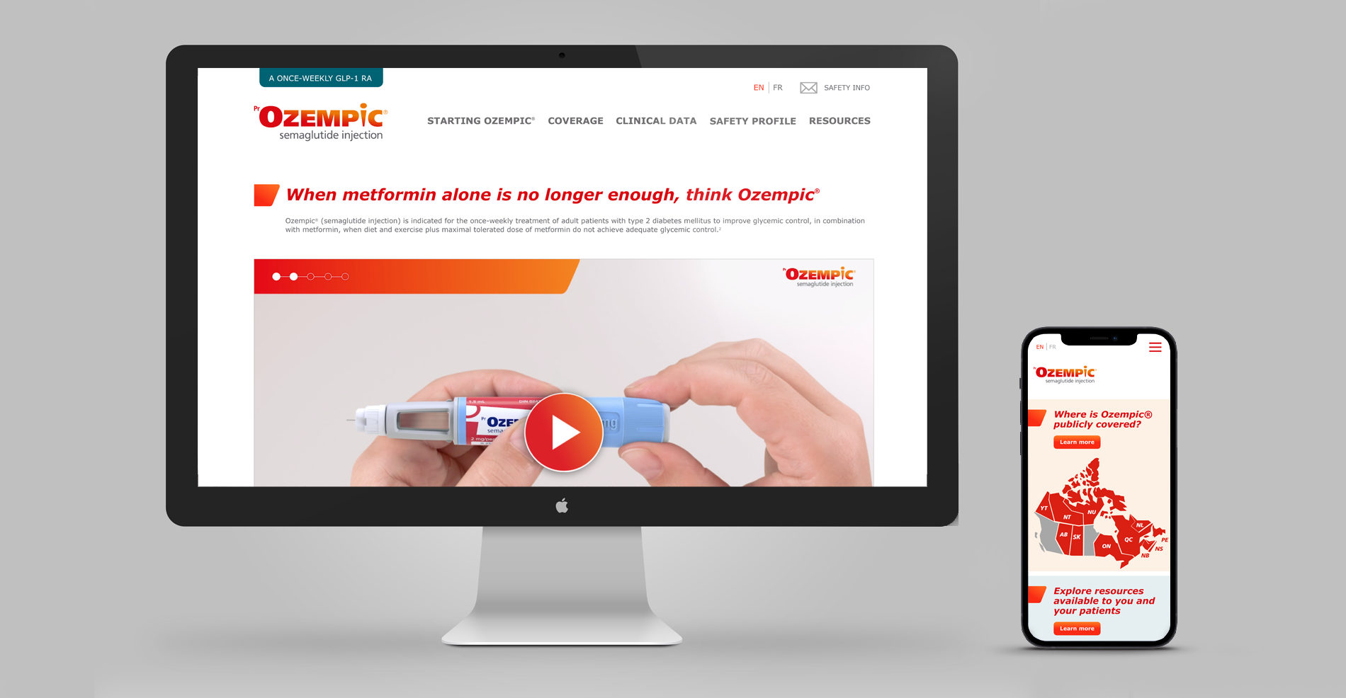 Novo Nordisk // Ozempic Website and Detail Aid — Mo Elabi // Art Director