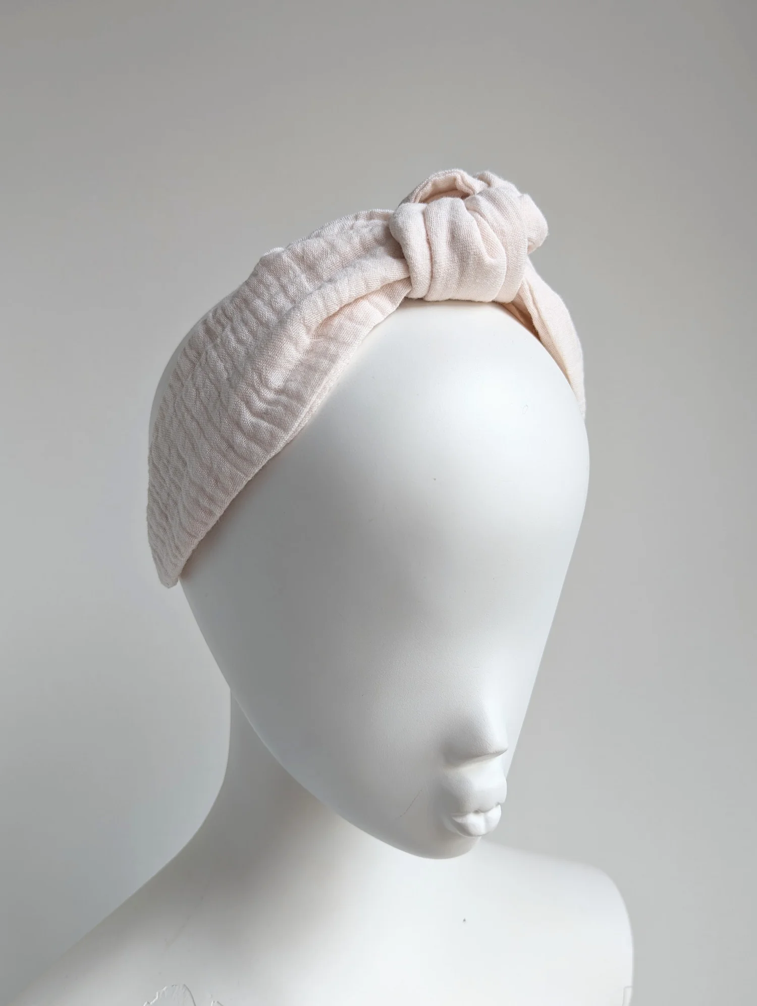 Black Cotton Top Knot Alice Band Headband. Beautifuly Bohemian Hair ...