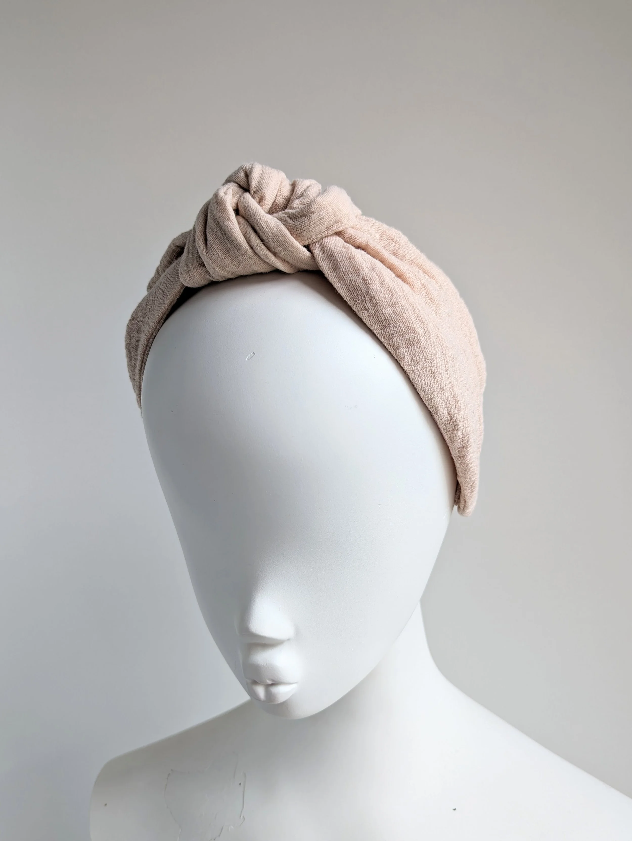 Black Cotton Top Knot Alice Band Headband. Beautifuly Bohemian Hair ...