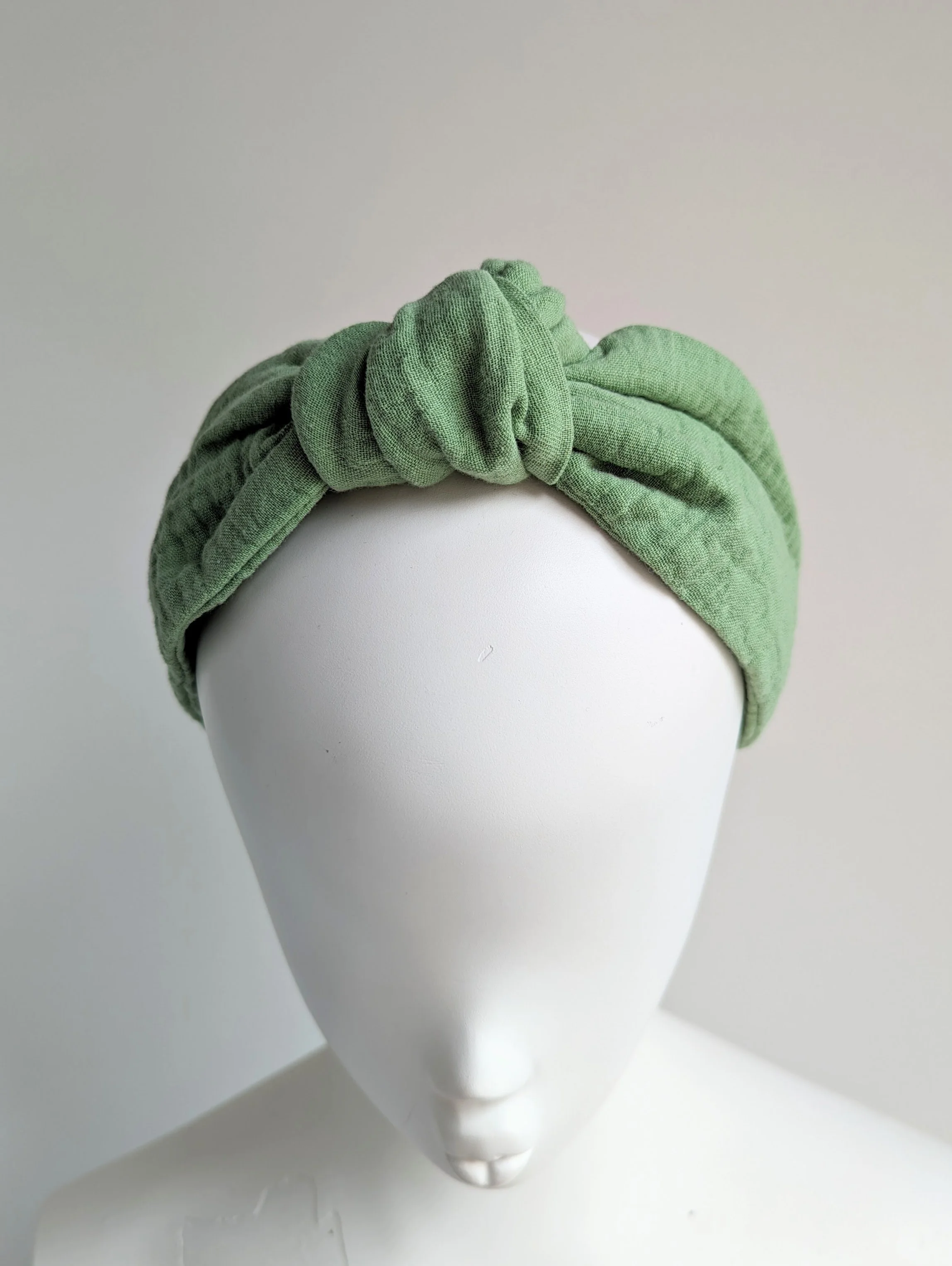Black Cotton Top Knot Alice Band Headband. Beautifuly Bohemian Hair ...