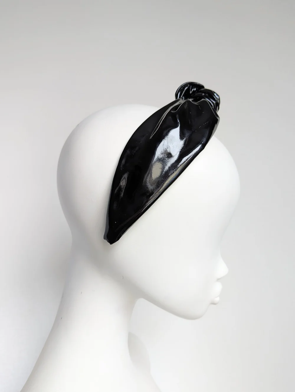 Pale Pink Luxury Faux Leather Knotted Alice Band Headband — Studio Aether