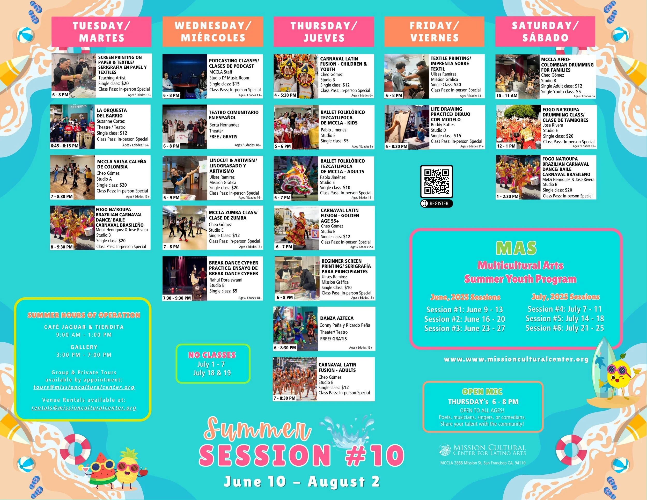 Class Calendar — Mission Cultural Center for Latino Arts