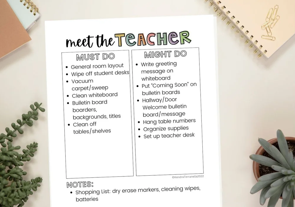 How to Prep Classroom for Meet The Teacher — Teacher Questions - Advice ...
