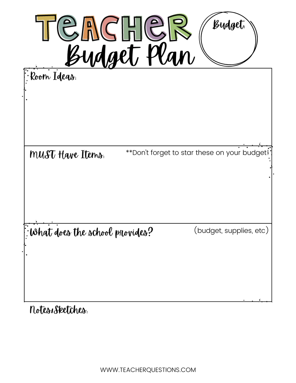 How to budget for your classroom — Teacher Questions - Advice and ...