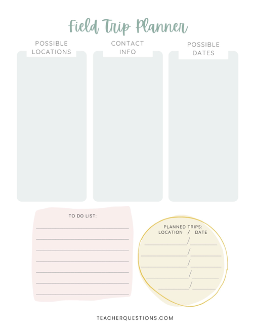 How to Plan and Schedule a Field Trip — Teacher Questions - Advice and ...