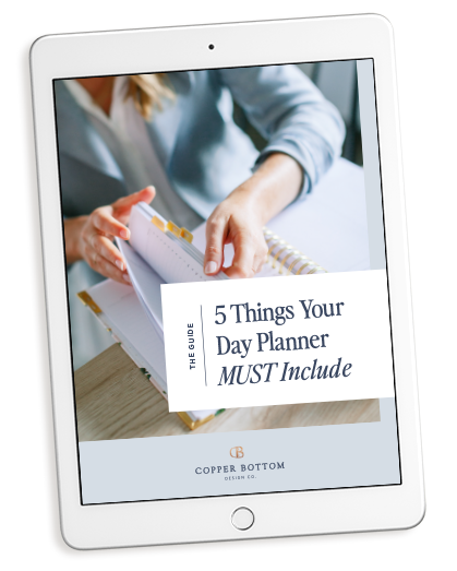 Custom Day Planner Design and Development — Copper Bottom Design Co.