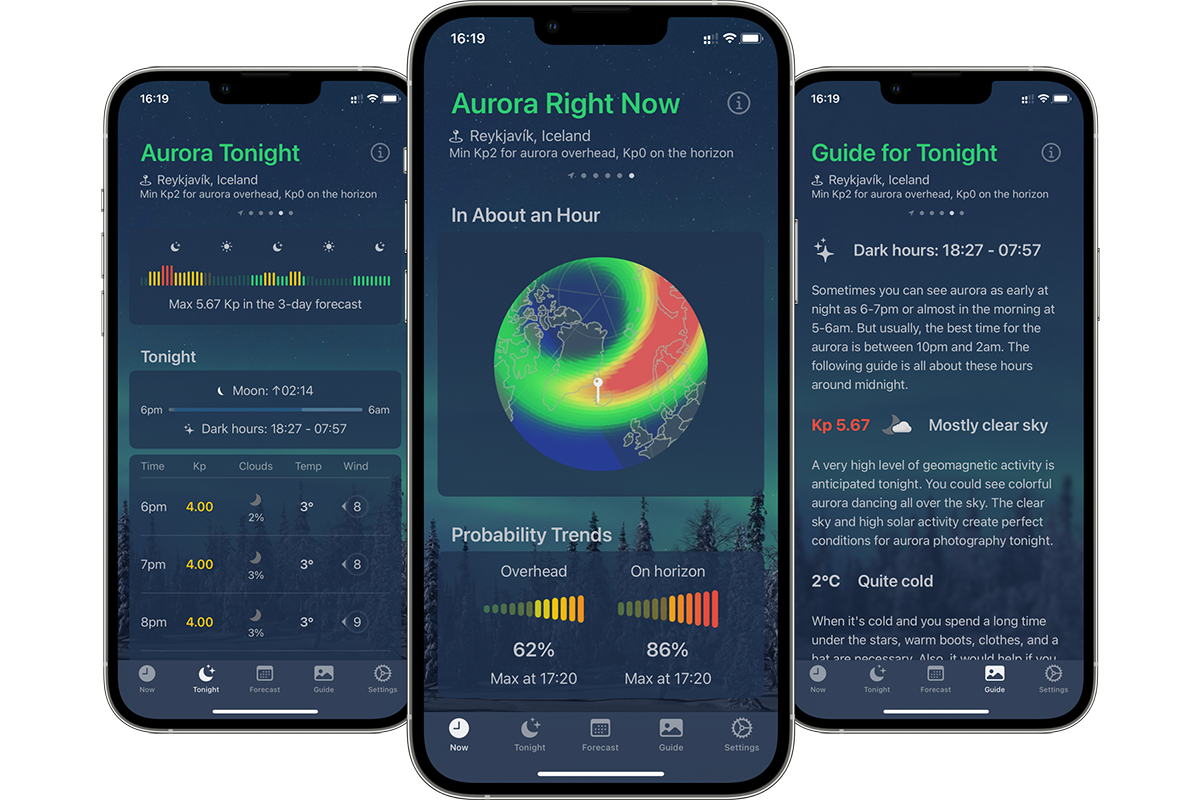 Aurora forecast & photography guide app — Step's Aurora Guide
