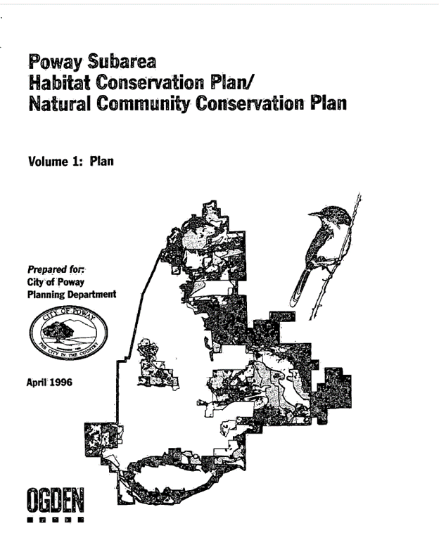 Poway's Subarea Habitat Conservation Plan — Preserve Wild Poway