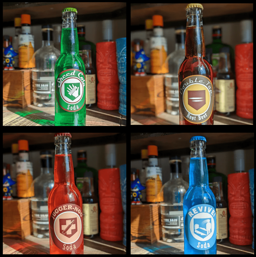 Perk-a-Cola Inspired Display Bottles from Call of Duty — SinCityBartender