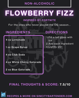 Flowberry Fizz — Cocktail & Mocktail inspired by Fortnite ...