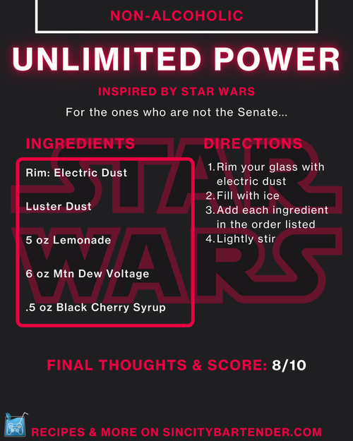 Unlimited Power (Emperor Palpatine) — Cocktail & Mocktail inspired by ...
