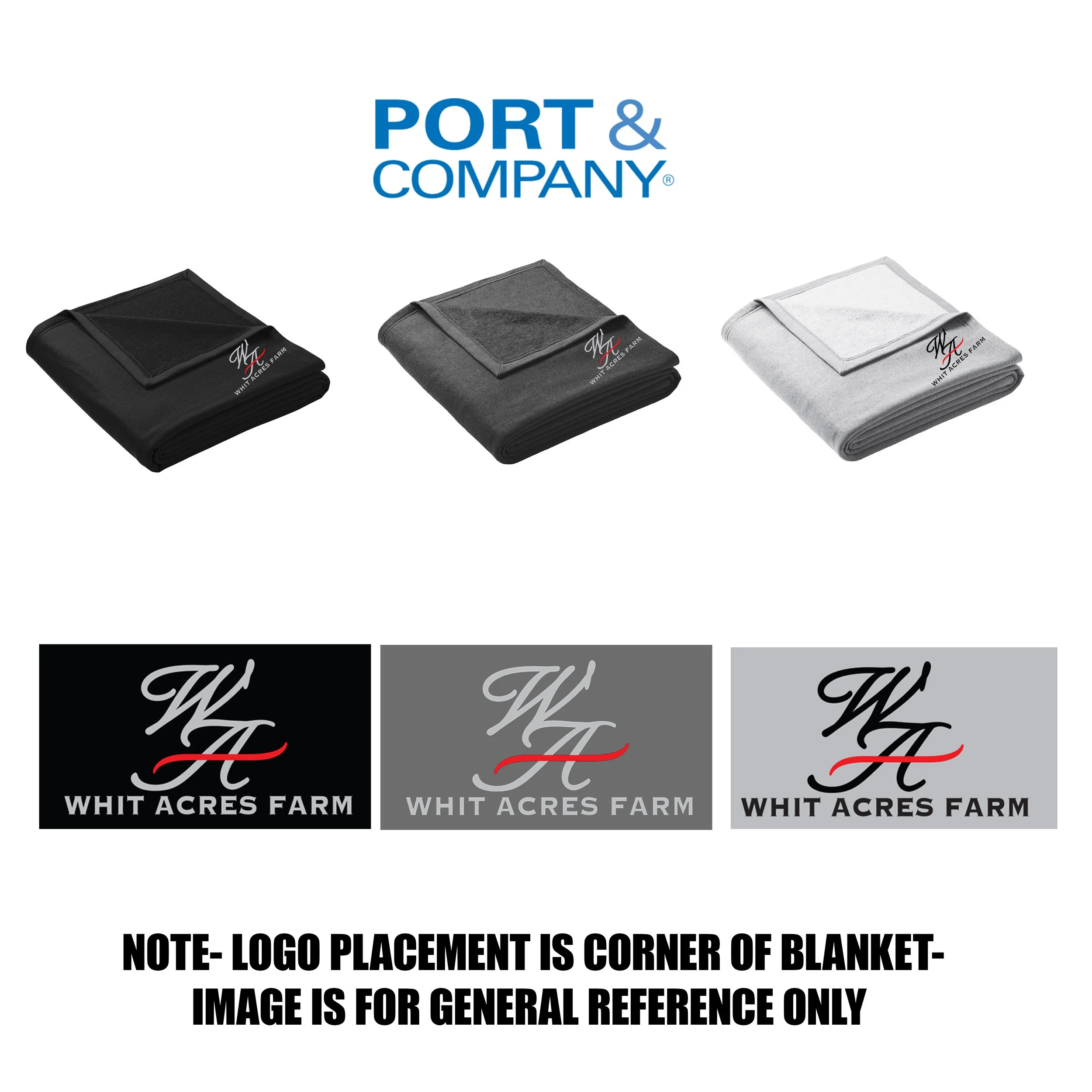 Whit Acres Farm Port Authority® Core Fleece Blanket, #BP60 — Rockland ...