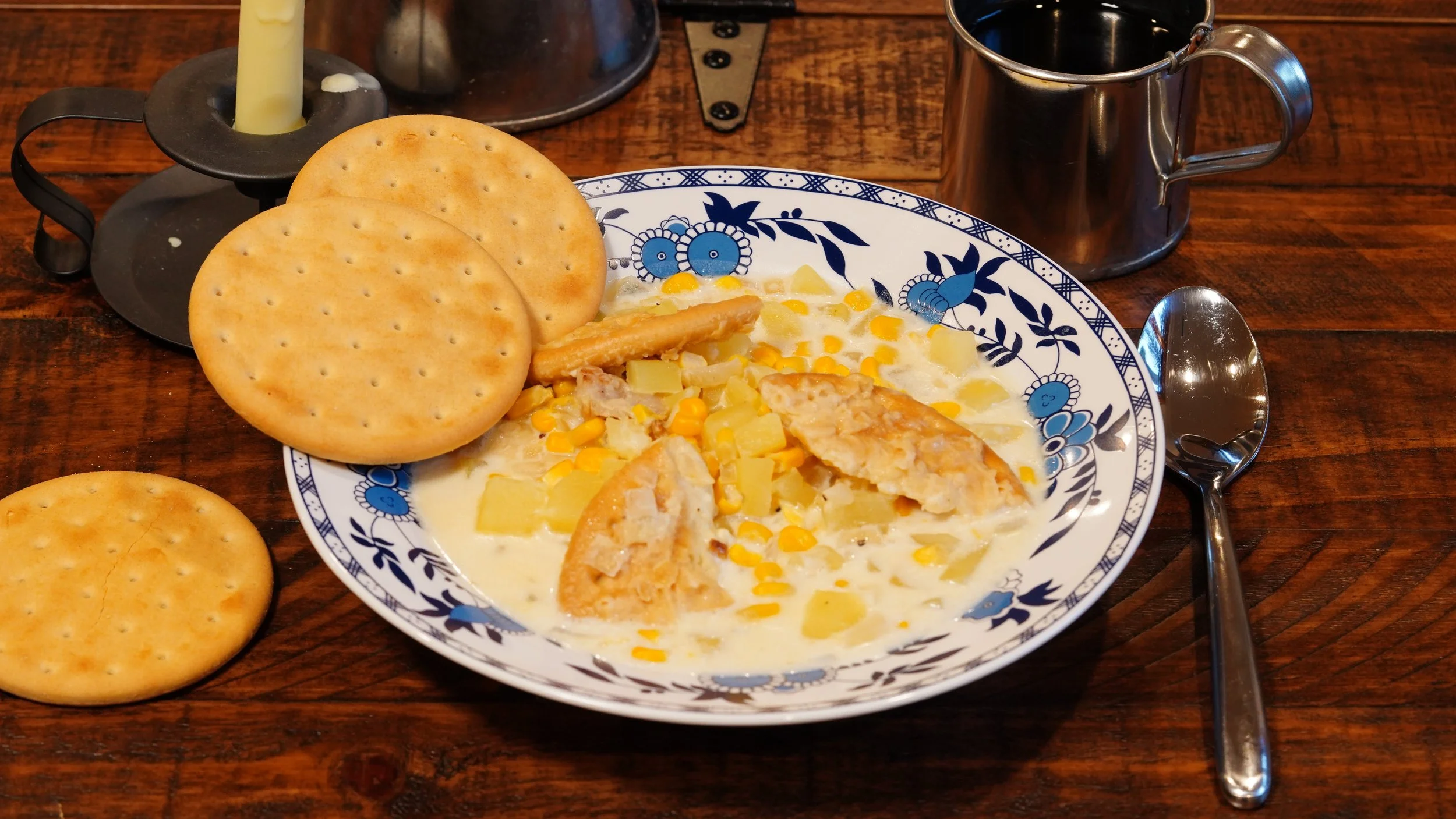 Lighthouse Corn Chowder — Tasting History