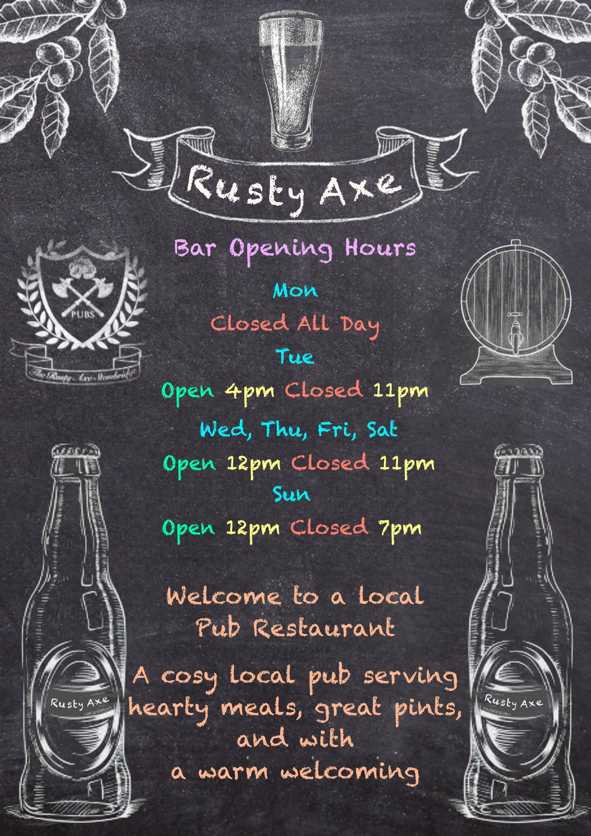 Rusty Axe Stembridge Martock Somerset Country Style Pub with good food ...