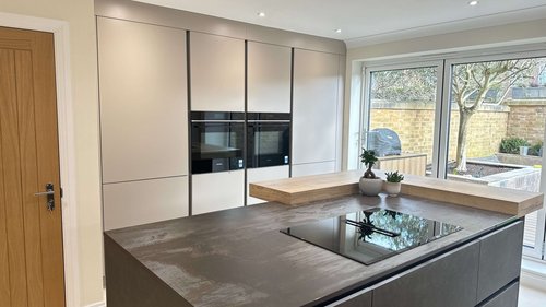 Contemporary Stone Grey Kitchen in Greenwich | BCK Interiors
