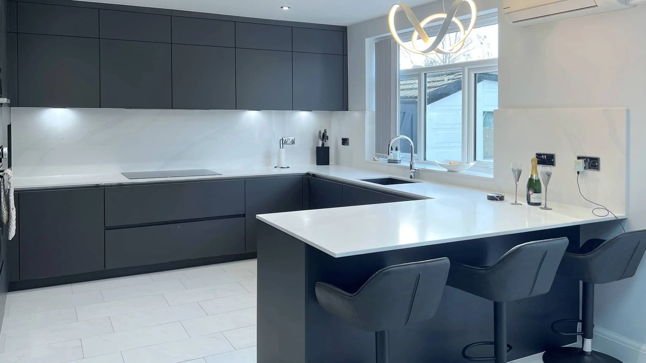 Modern Graphite Grey Kitchen Sidcup | BCK Interiors