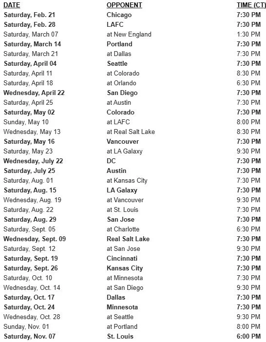 2026 MLS schedule released: 5 Dynamo games to circle on your calendar ...