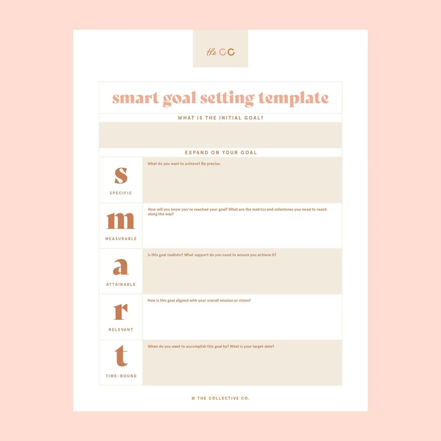 smart goals overview and free template — The Collective Co