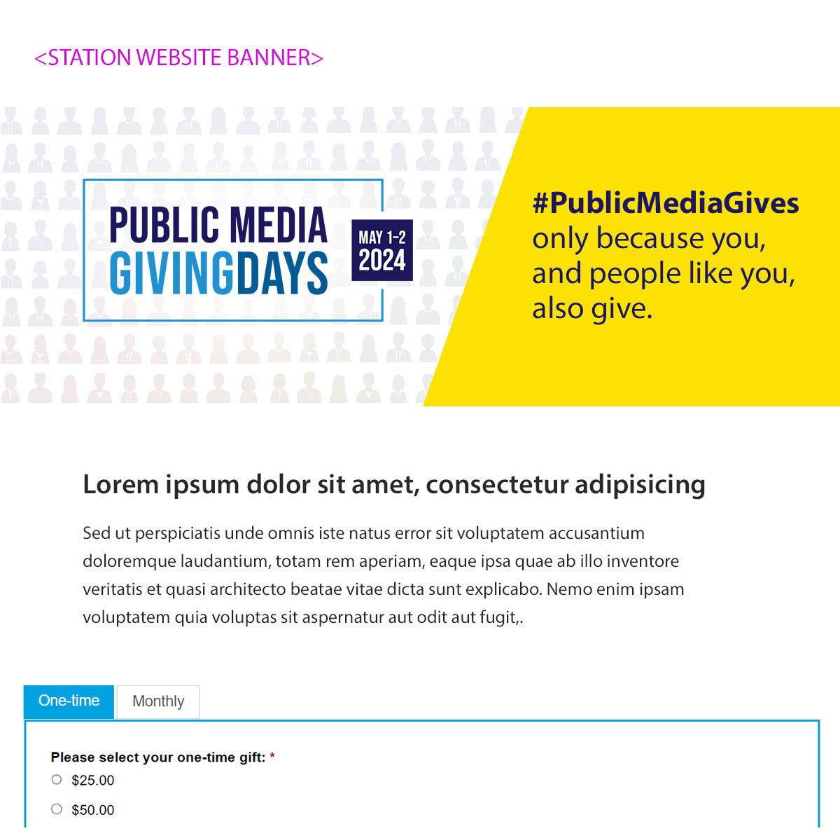 Station Promotional Assets — Public Media Giving Days 2025