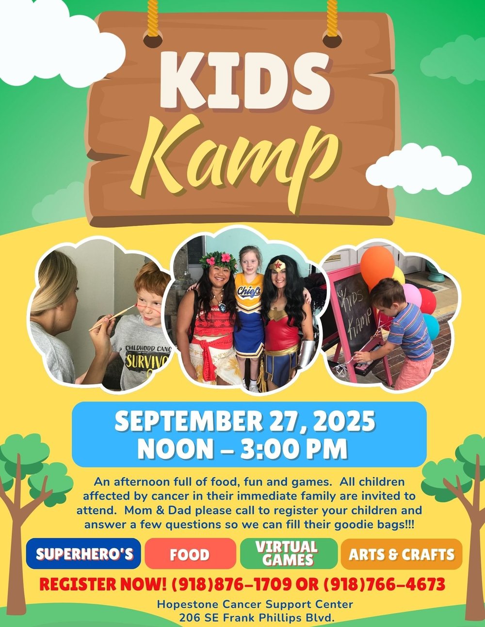 Kids Kamp Gallery — Hopestone Cancer Support Center of Bartlesville