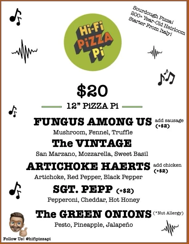 Menus — Hi-Fi PiZZA Pi