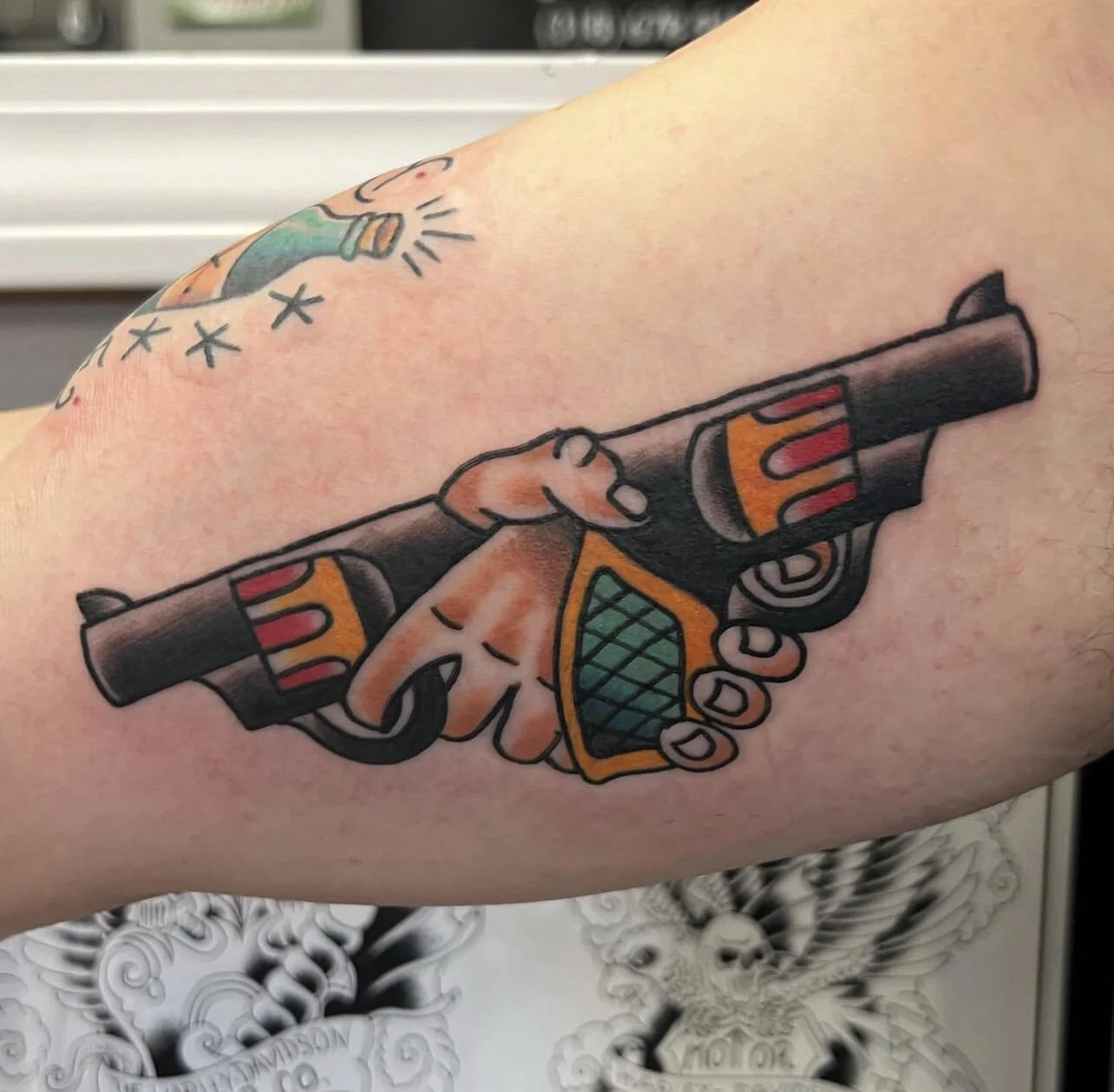 Traditional Revolver Tattoo