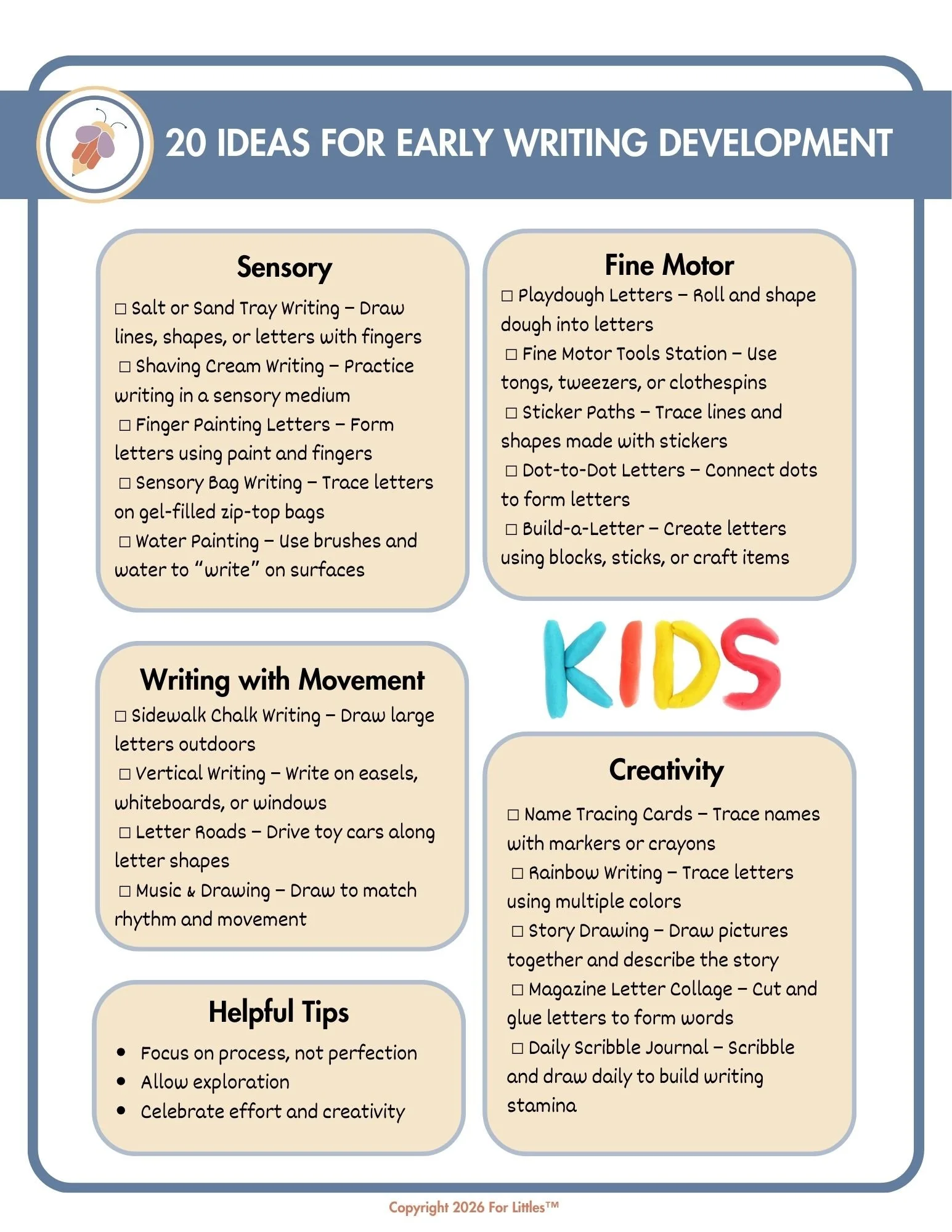 20 Activities to Support Early Writing Skills in Young Children by For ...