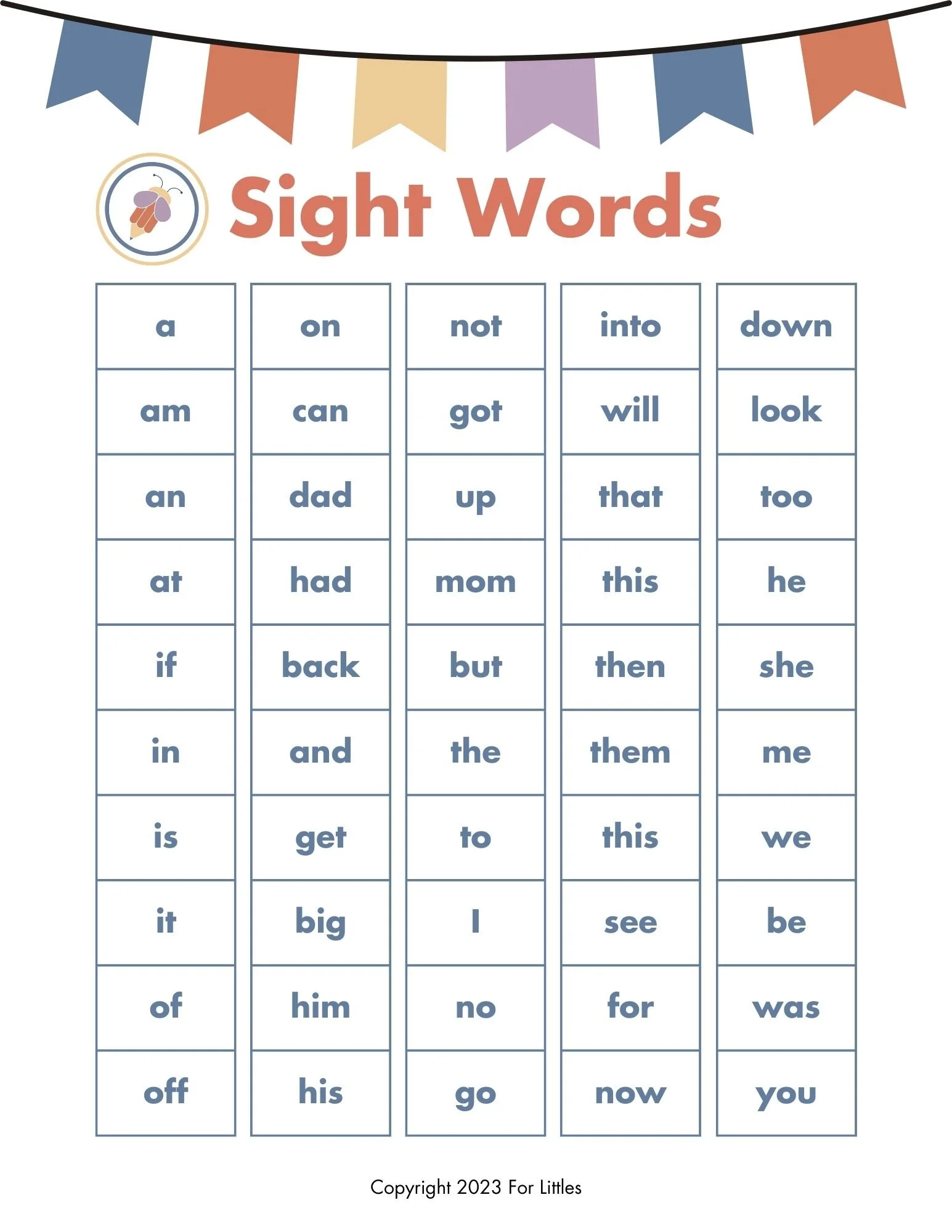 Empower young readers with our collection of sight words. These high ...