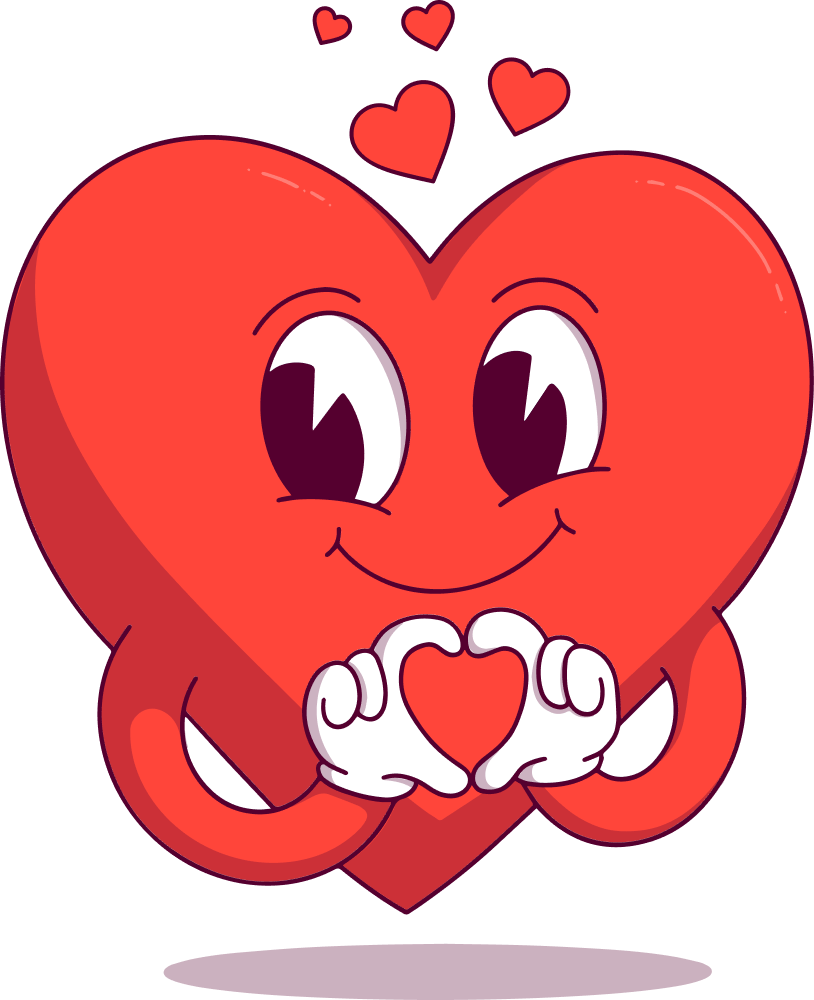 Happy Heart Cartoon