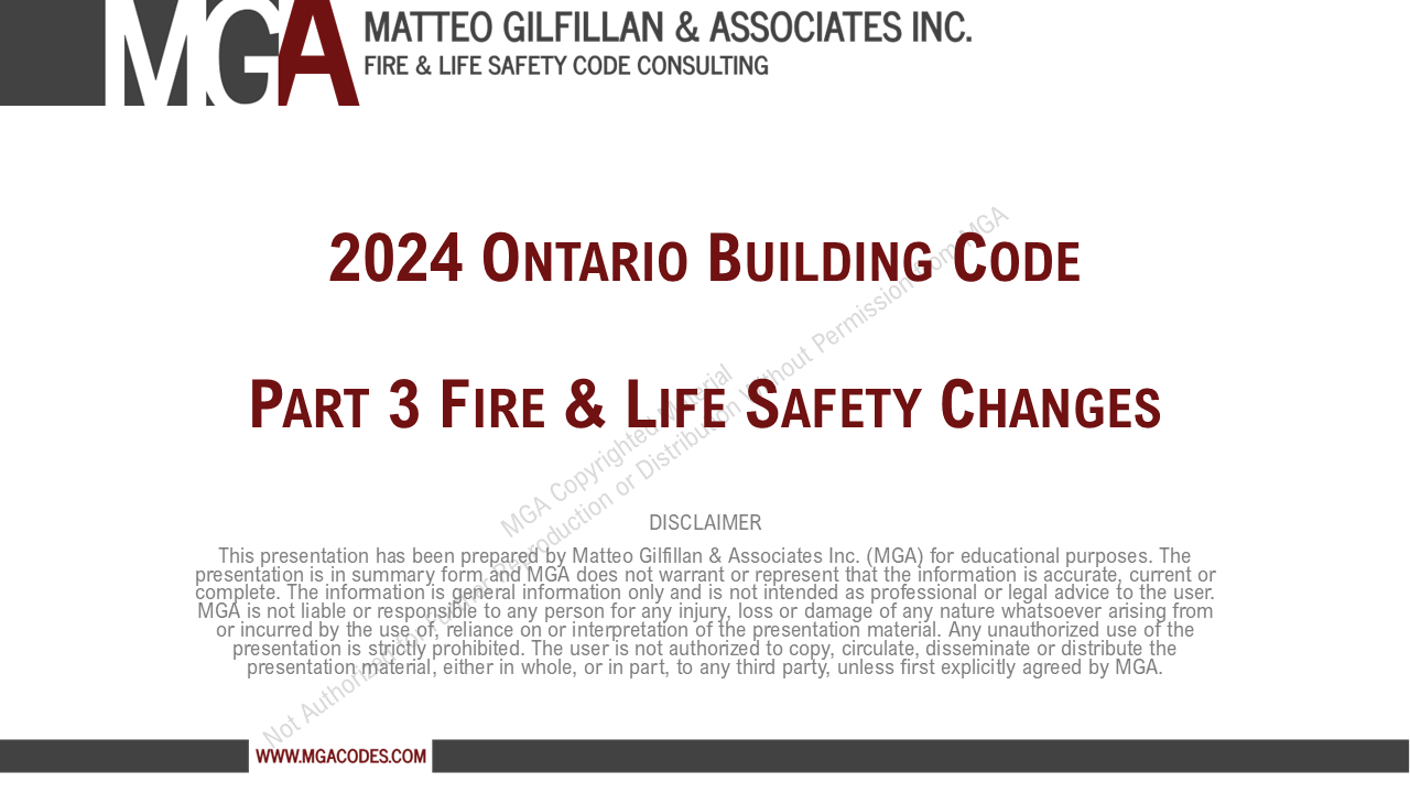 2024 OBC Part 3 Changes Presentation — Matteo Gilfillan & Associates Inc.