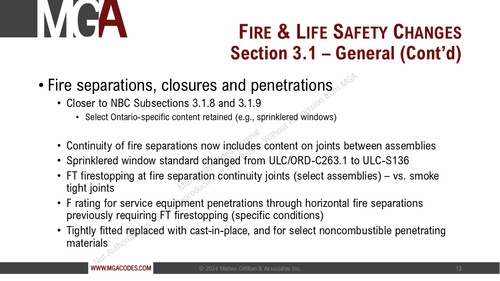 2024 OBC Part 3 Changes Presentation — Matteo Gilfillan & Associates Inc.