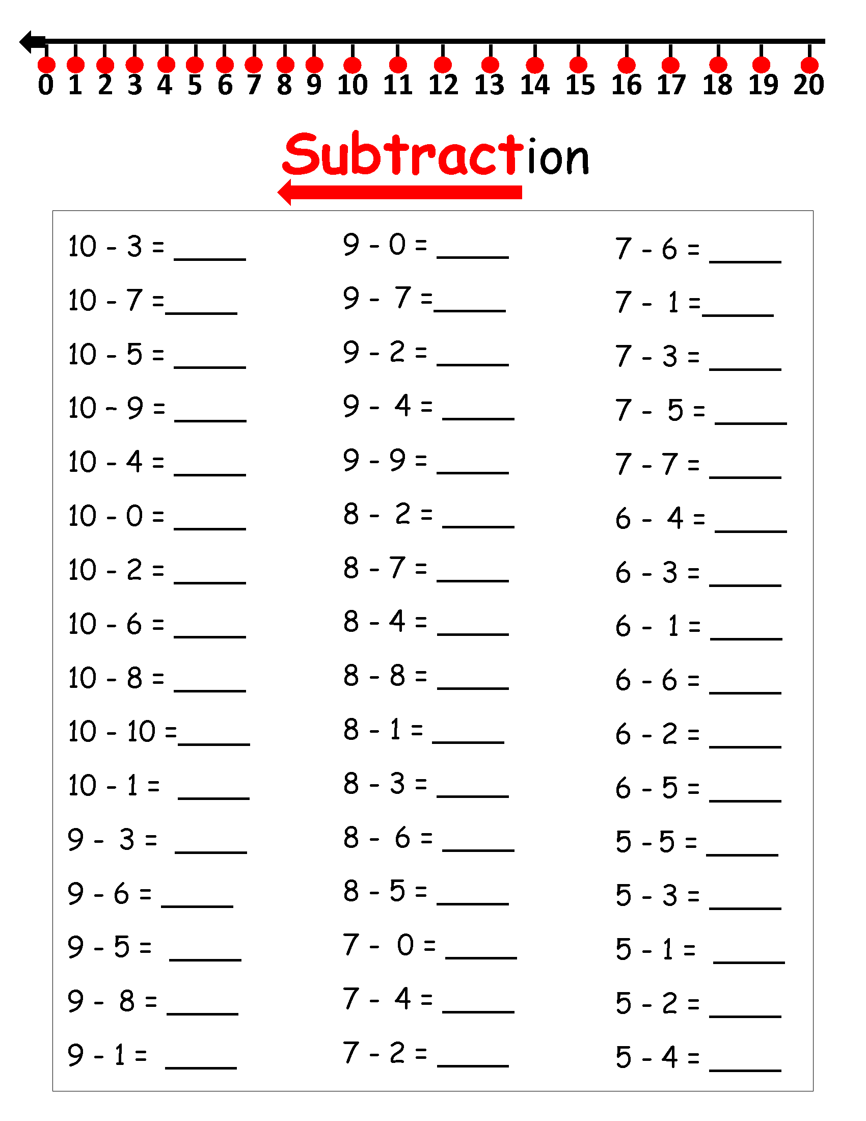Addition 0-20 with number line — Smart Visual Learners