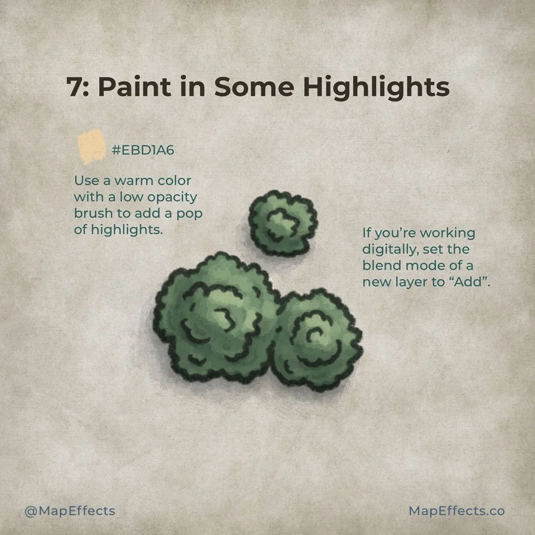 How to Draw Forests on Your City Maps in Top Down Perspective — Map Effects