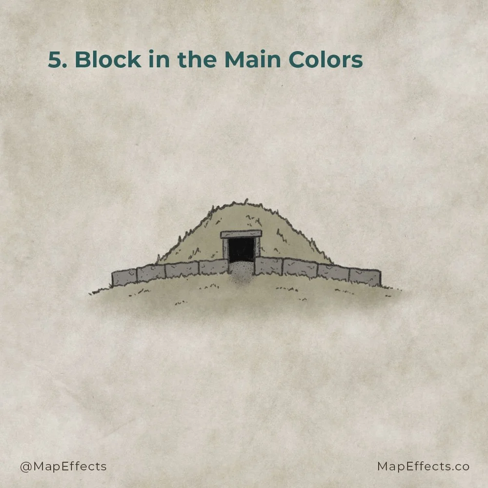 How to Draw a Barrow Icon on Your Fantasy Map — Map Effects